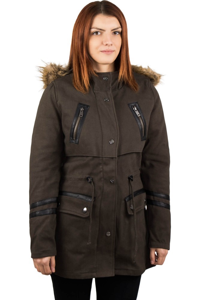Jacheta de iarna kaki Parka 2 in 1 Costes cu gluga, de dama | arhiva ...