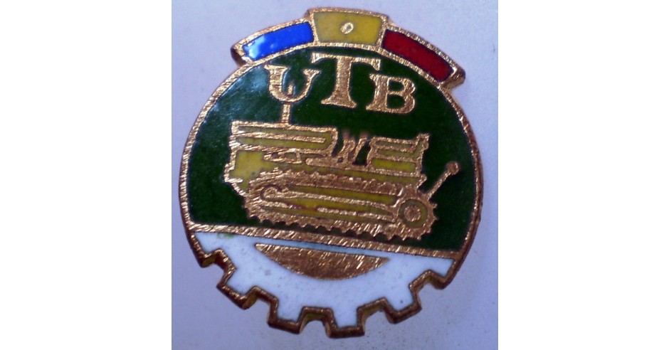 I.080 INSIGNA ROMANIA AUTO UTB UZINA TRACTORUL BRASOV TRACTOR V1 h19mm ...
