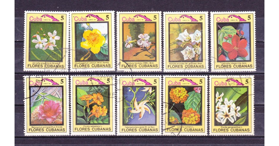 Timbre CUBA 1983 = FLORI SI FAUNA, SERIE COMPLETA | arhiva Okazii.ro