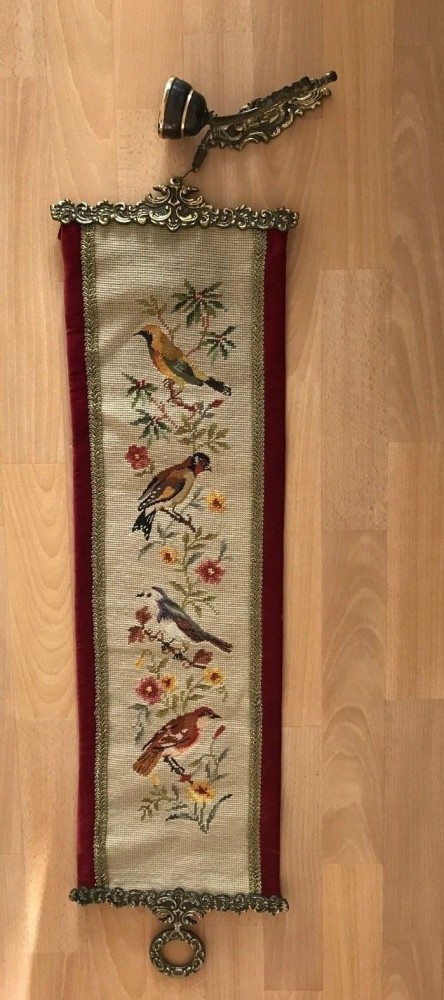 Clopot din alama cu tesatura lucrata manual cu pasari model dosebit ...