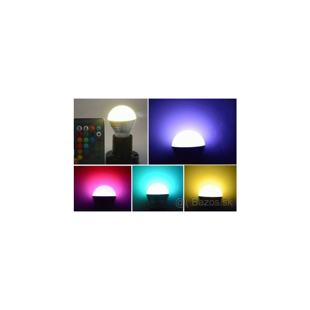 Bec LED Colors RGB 16 culori cu telecomanda | arhiva Okazii.ro