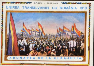 Romania - CP necirc - Unirea de la 1 decembrie 1918 - Adunarea de la ...