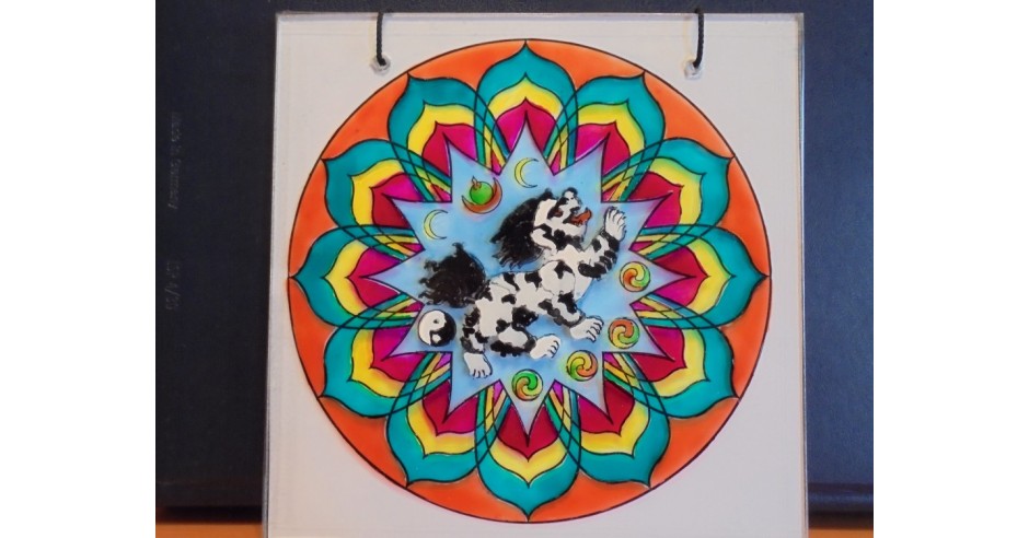 MANDALA TIBETANA - "LEUL ZAPEZILOR" , SIMBOL AL BUCURIEI SI AL MINTII ...