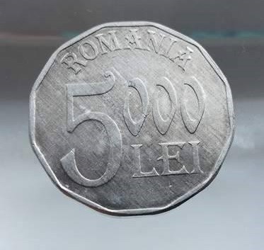 5000 lei 2004 moneda rara tiraj mic Romania numismatica bani vechi ...
