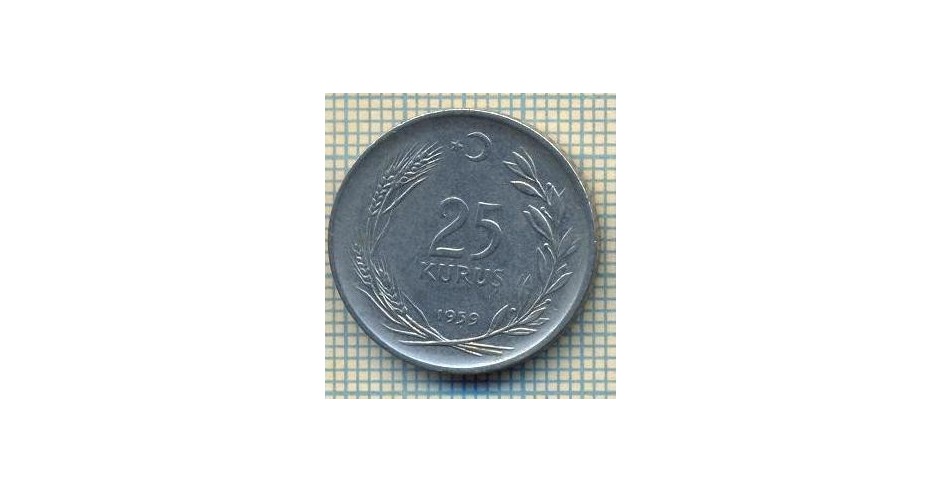 10240 MONEDA - TURCIA - 25 KURUS -anul 1959 -starea care se vede ...