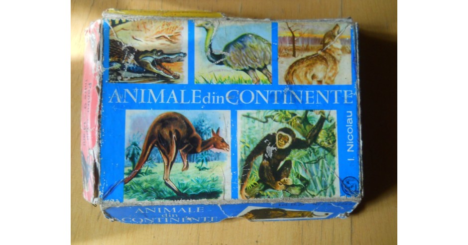 ANIMALE DIN CONTINENTE - I.NICOLAU - JOC DE COLECTIE VINTAGE 1967 ...