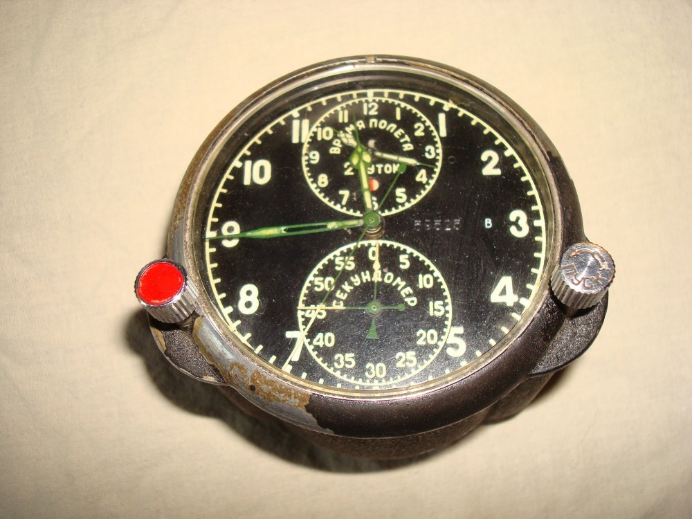 Ceas militar rusesc/sovietic/aviatie/ cronograph, anii '60-'80 POLJOT ...