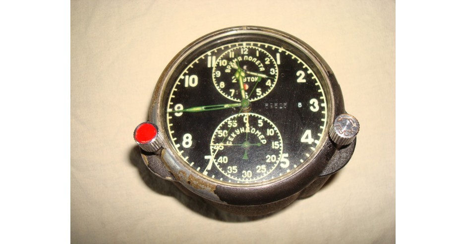 Ceas militar rusesc/sovietic/aviatie/ cronograph, anii '60-'80 POLJOT ...
