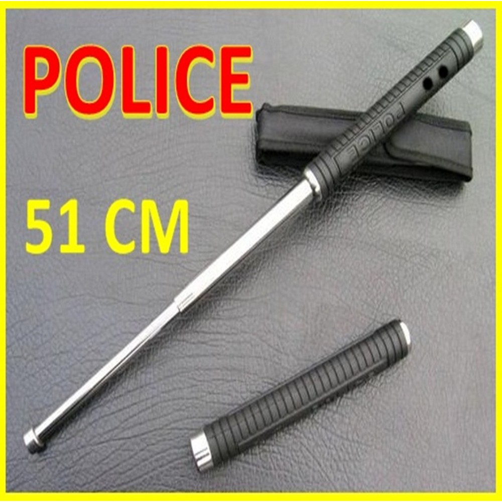 Baston Telescopic POLICE ARGINTIU | Okazii.ro