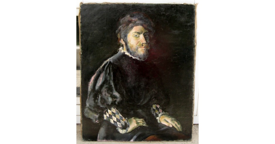 Suciu Nicolae Autoportret tablou pictura in ulei pe panza 65x80 cm ...