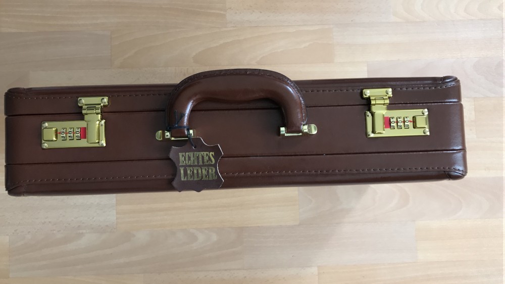 Geanta diplomat servieta cu cifru din piele naturala noua 43cm | arhiva ...