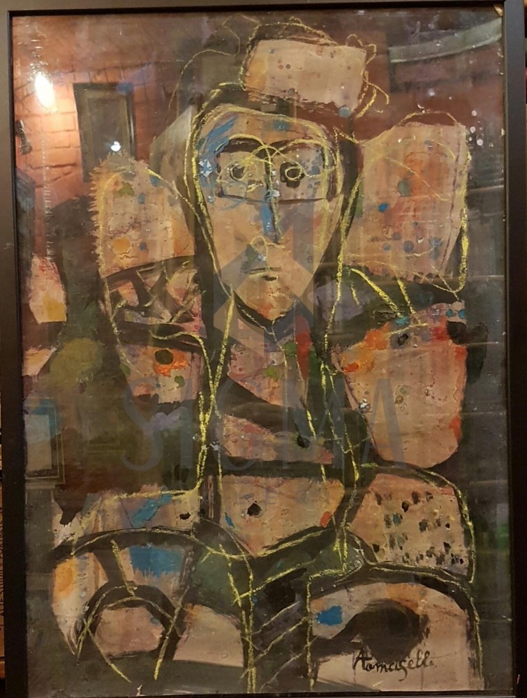 TABLOU, ANGELA TOMASELLI, tempera/acuarela | arhiva Okazii.ro