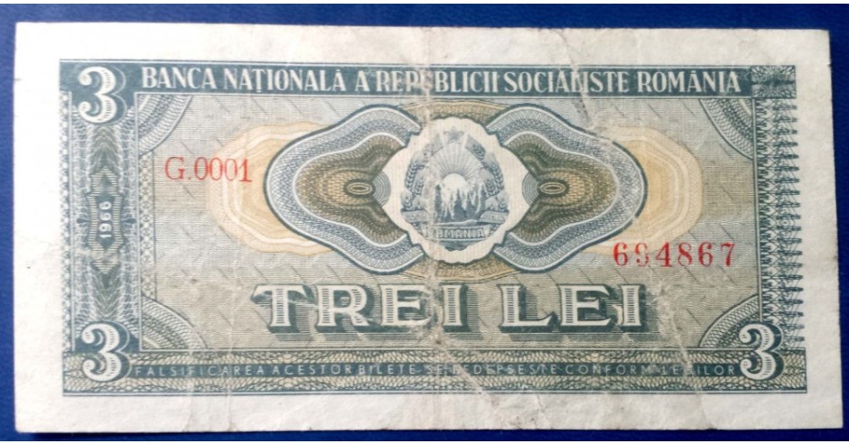 Romania, 3 lei 1966 | arhiva Okazii.ro