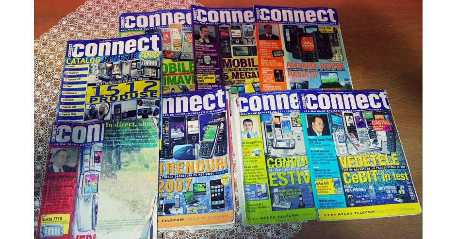 Colectie revista Connect , teste telefoane mobile 7 numere + catalog ...