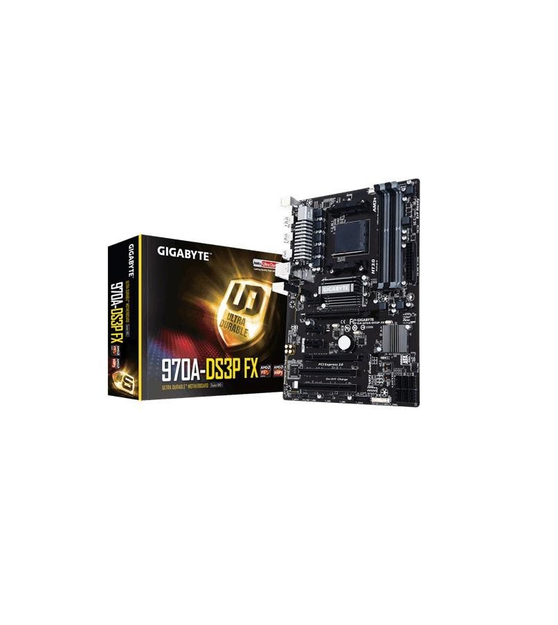 Gigabyte motherboard AMD 990FX + SB950 Chipset, 970A-DS3P FX, AM3+, 4 ...