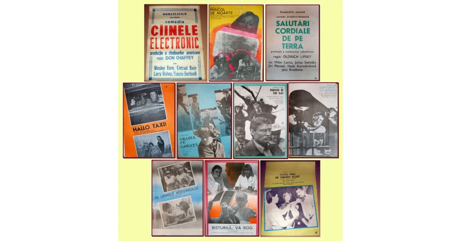 10 afise Romaniafilm era comunista (lot 2), cinema Epoca de Aur anii ...