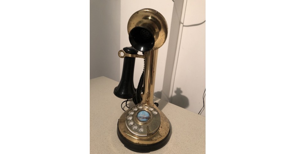 Telefon vechi,francez,model vintage,cu receptor separat de microfon ...