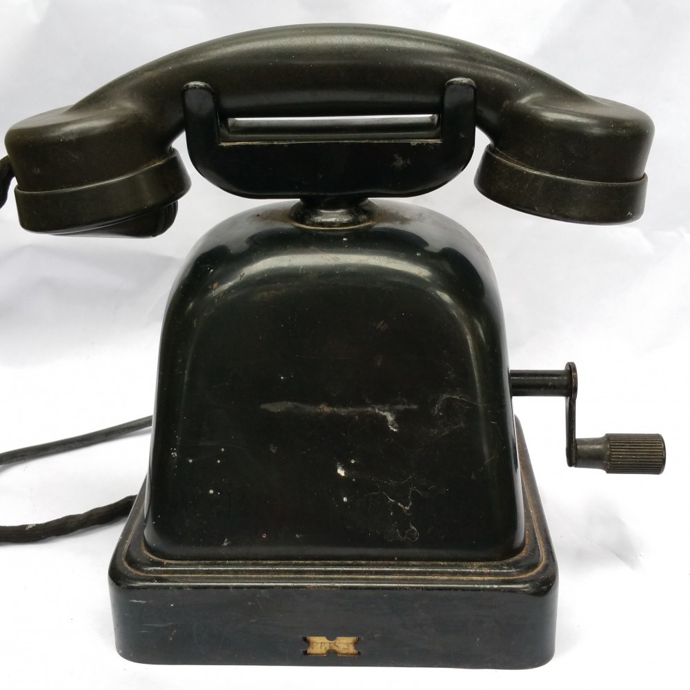 TELEFON VECHI DE BACHELITA CU COARBA PENTRU INTERIOR ?I BIROU - 1930 ...