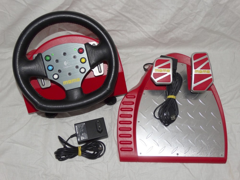 Volan calculator PC Logitech Wingman Momo Force force feedbak PC USB ...