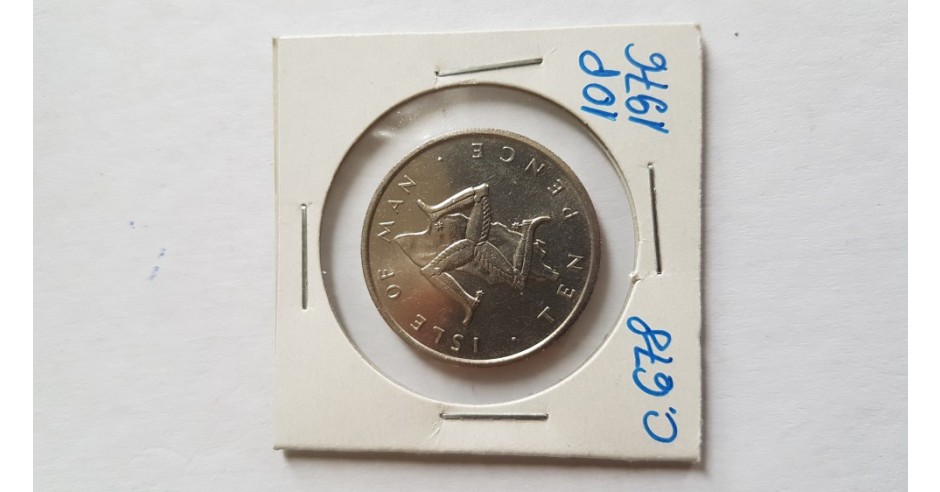 INSULA MAN 10 PENCE 1976 | arhiva Okazii.ro