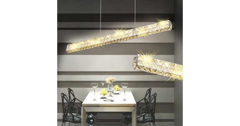 Lustra cu cristale ?i banda LED lunga, 10 W | arhiva Okazii.ro