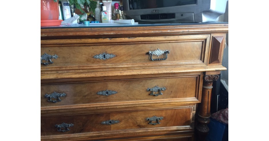 Scrin vechi lemn masiv sculptat manual | arhiva Okazii.ro