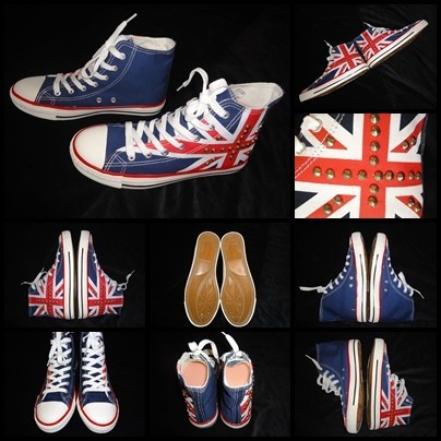 Bascheti Dama Panza Bleumarin Steag UK Anglia Tenisi Femei Casual Sport ...