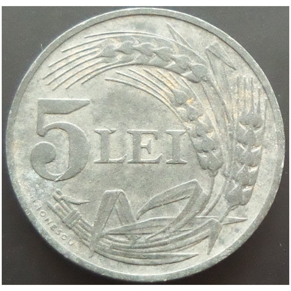 Moneda 5 Lei - ROMANIA, anul 1942 *cod 3182 ZINC | Okazii.ro