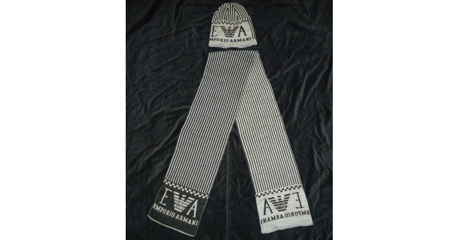 SET FULAR si FES BARBATI made in ITALY BUMBAC GRI NEGRU CACIULA SAL ...