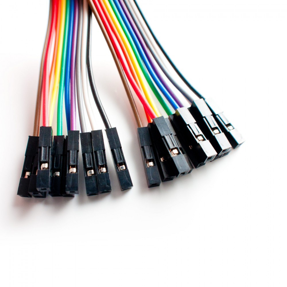 10 Cabluri Dupont de 20cm mama-mama female-female test Arduino Cablu ...
