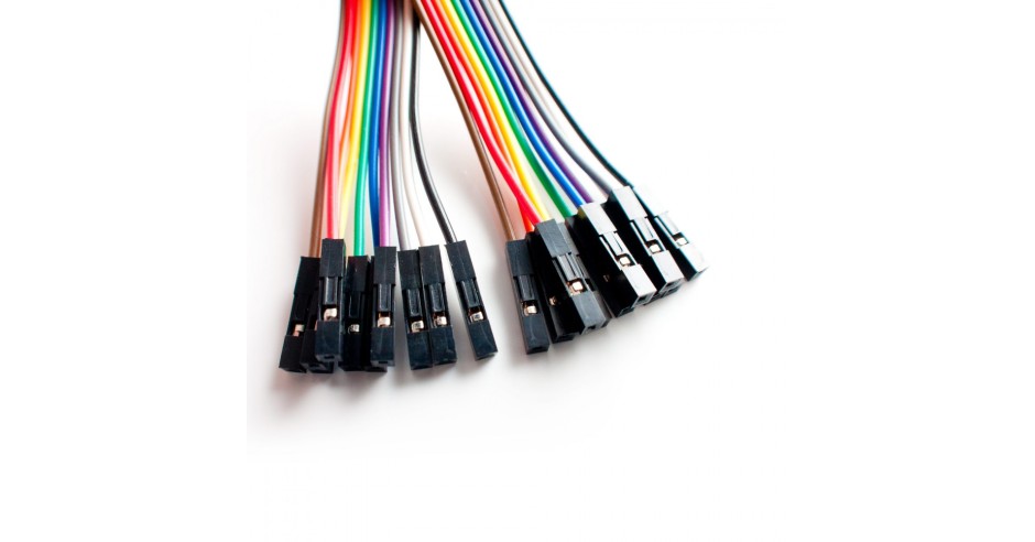 10 Cabluri Dupont de 20cm mama-mama female-female test Arduino Cablu ...