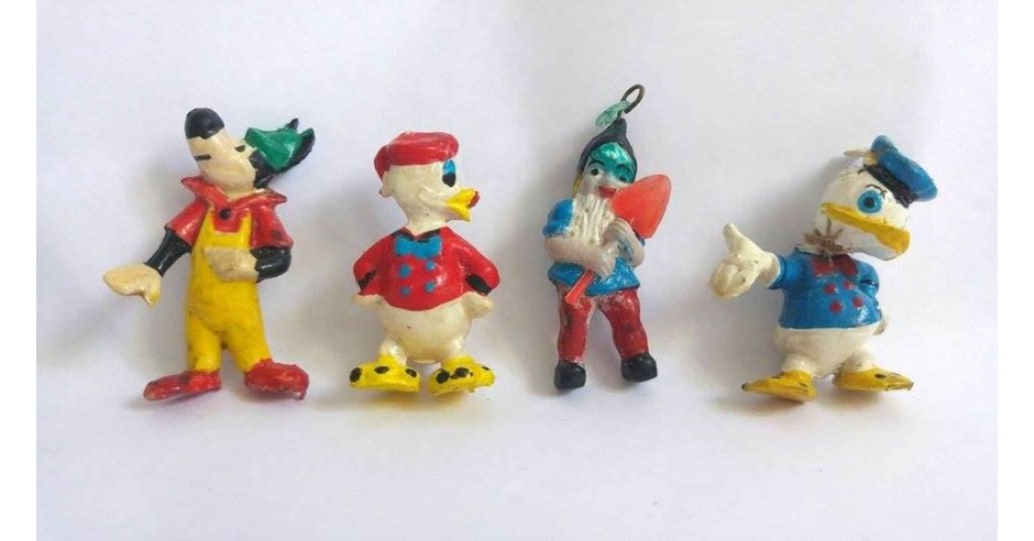 Lot figurine vechi romanesti cauciuc personaje desene animate pitic ...