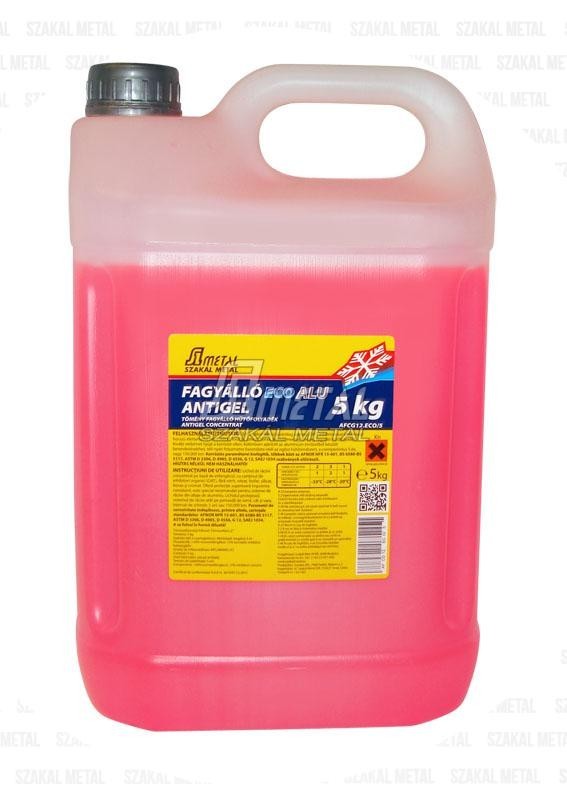 Antigel rosu G12 concentrat Szakal Metal ECO -40 grade 5L cod AFCG12 ...