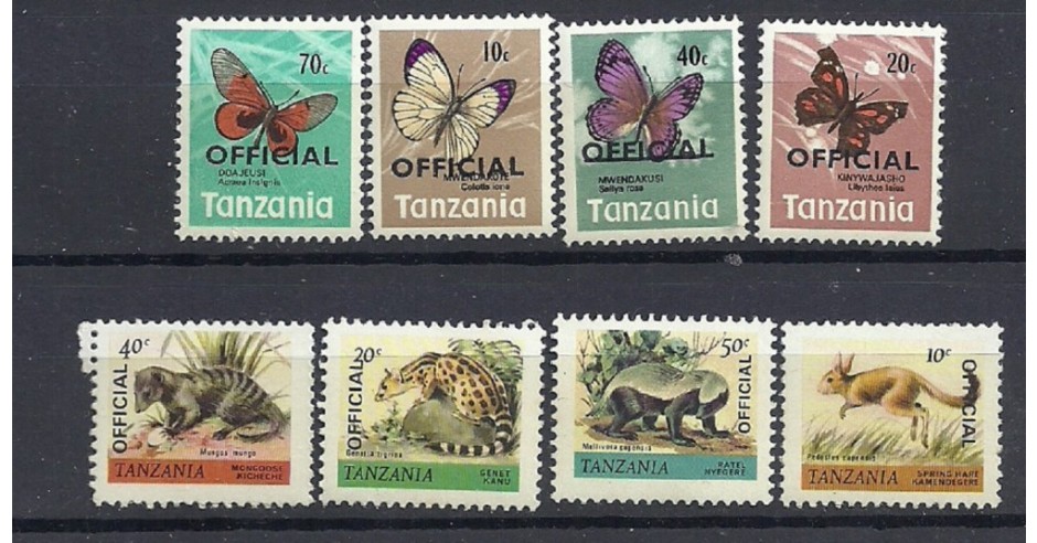 TANZANIA ? FLUTURI, ANIMALE, timbre OFICIALE nestampilate, PT4 | arhiva ...
