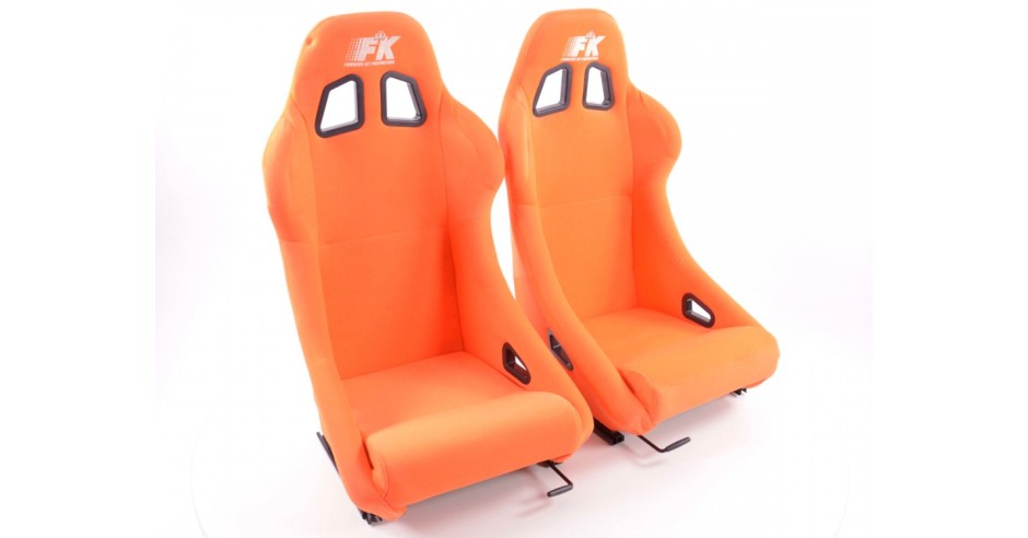 Scaune auto sport 2 buc Portocalii - SAS53596 | arhiva Okazii.ro