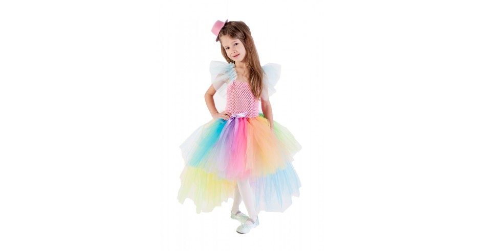 Rochie petrecere tutu Curcubeu, Handmade in Romania,varsta 6-7 ani ...