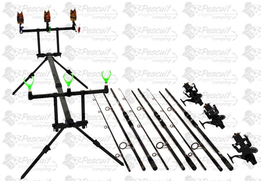 Kit Pescuit Complet Pescuit Crap 3.9m Cu Mulinete7000 Long Cast ...