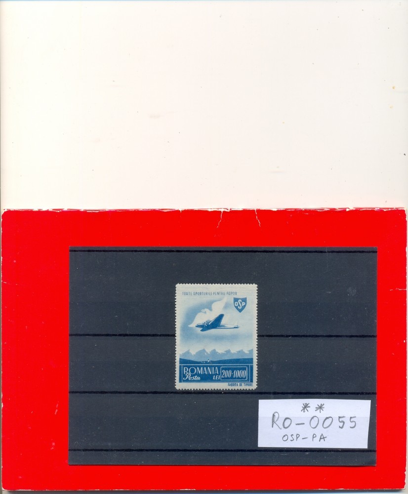 RO-0055=ROMANIA 1945=LP 176-OSP-Posta aeriana-Timbru nestampilat MNH ...