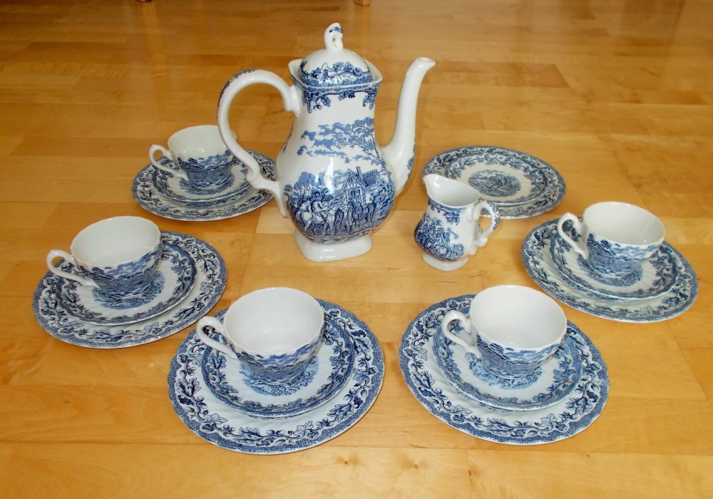 Set - ceai / cafea - portelan Englezesc - Myott - Country Life - 6 ...