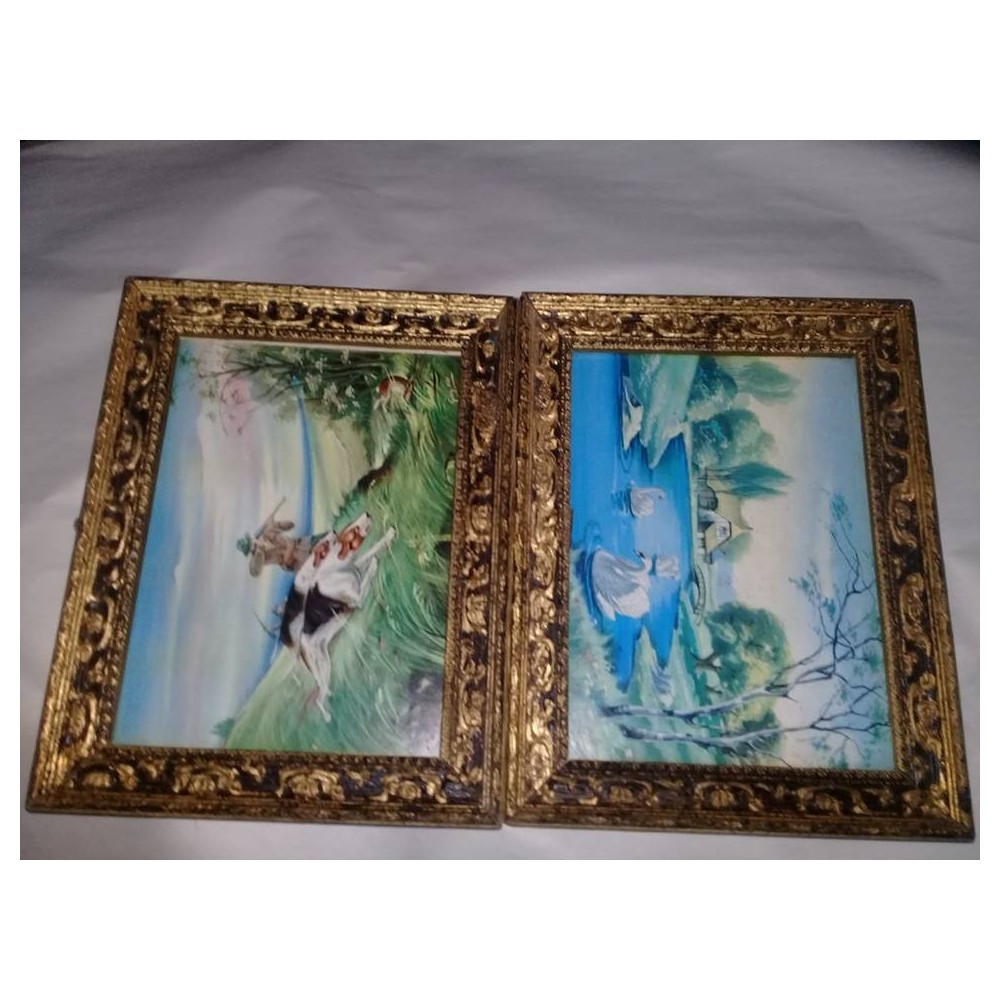 2 RAME Tablouri Originale vechi,rame tablou vechi,31 cm/24 cm,Transport ...