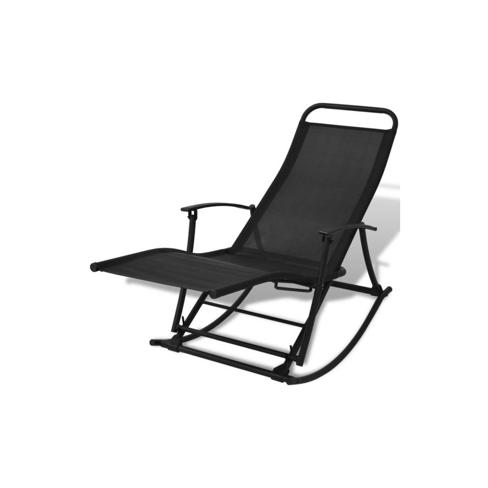 Scaun balansoar pliabil de gradina, negru | arhiva Okazii.ro