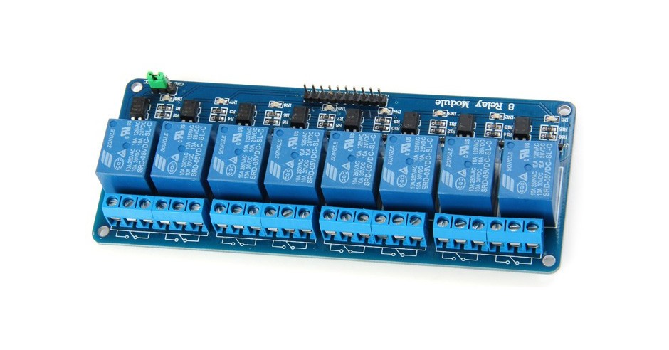 modul cu 8 relee canale 12v 5v 220v 10A arduino avr stm pic | arhiva ...