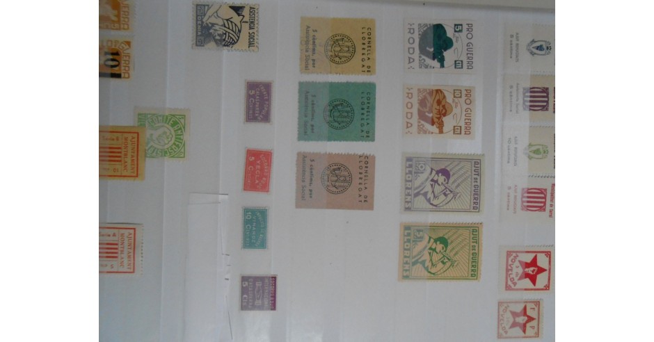 Rara colectie de timbre locale Spania, razboi civil, 1936-39, | arhiva ...