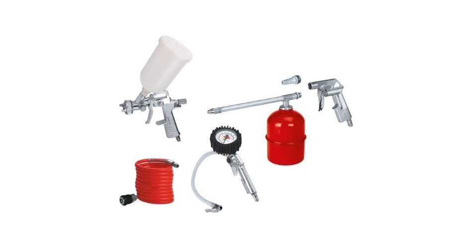 Kit (aer comprimat) compresor cu pistol de vopsit Einhell , 5 piese ...