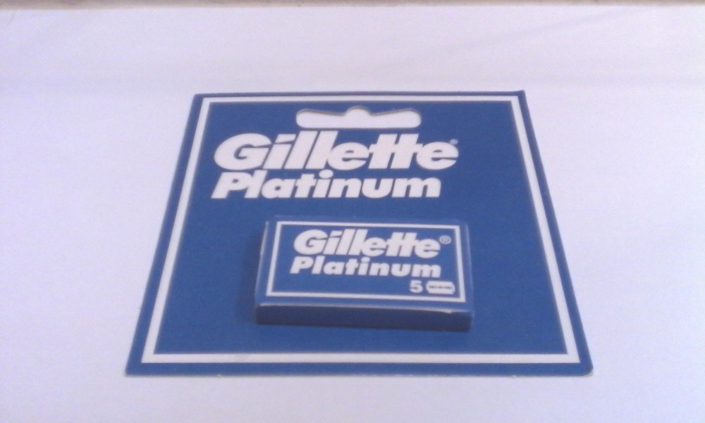 Lame de barbierit Gillette Platinum (clasice, albastre) | arhiva Okazii.ro