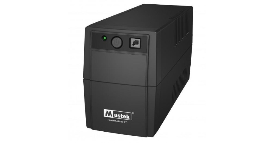 UPS Mustek 650VA/ 360W; PowerMust 636 - 4 prize IEC; incarcare 6 ore ...