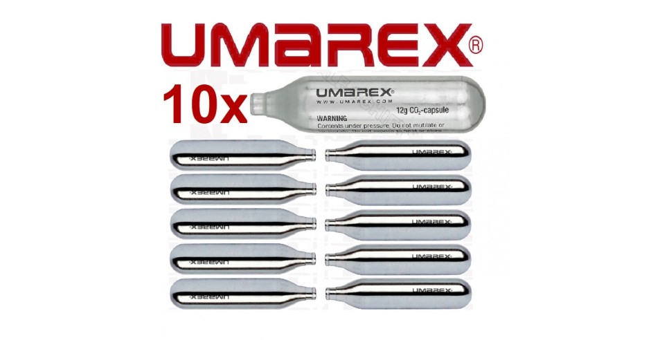 10 Capsule CO2 12 Grame UMAREX Aer Comprimat Pistol Pusca Airsoft Alice ...