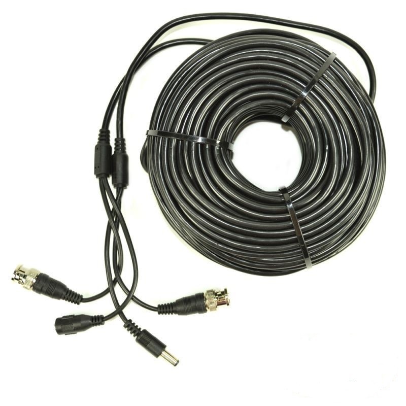 Cablu video si alimentare CCTV 20m pentru camera de supraveghere ...