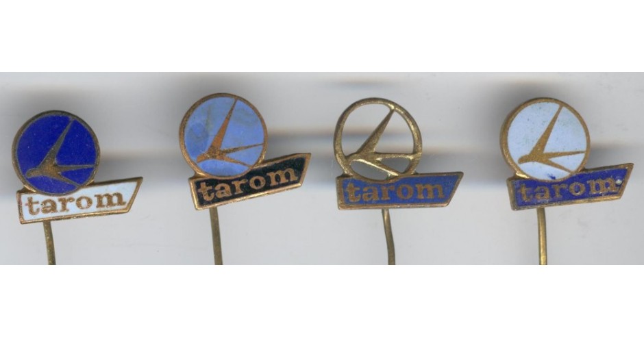 Aviatie - LOT 4 Insigne TAROM - variante diferite, Romania 1970 ...