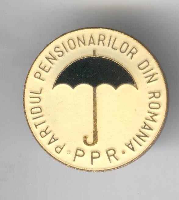 PPR PARTIDUL PENSIONARILOR din ROMANIA Insigna POLITICA | Okazii.ro